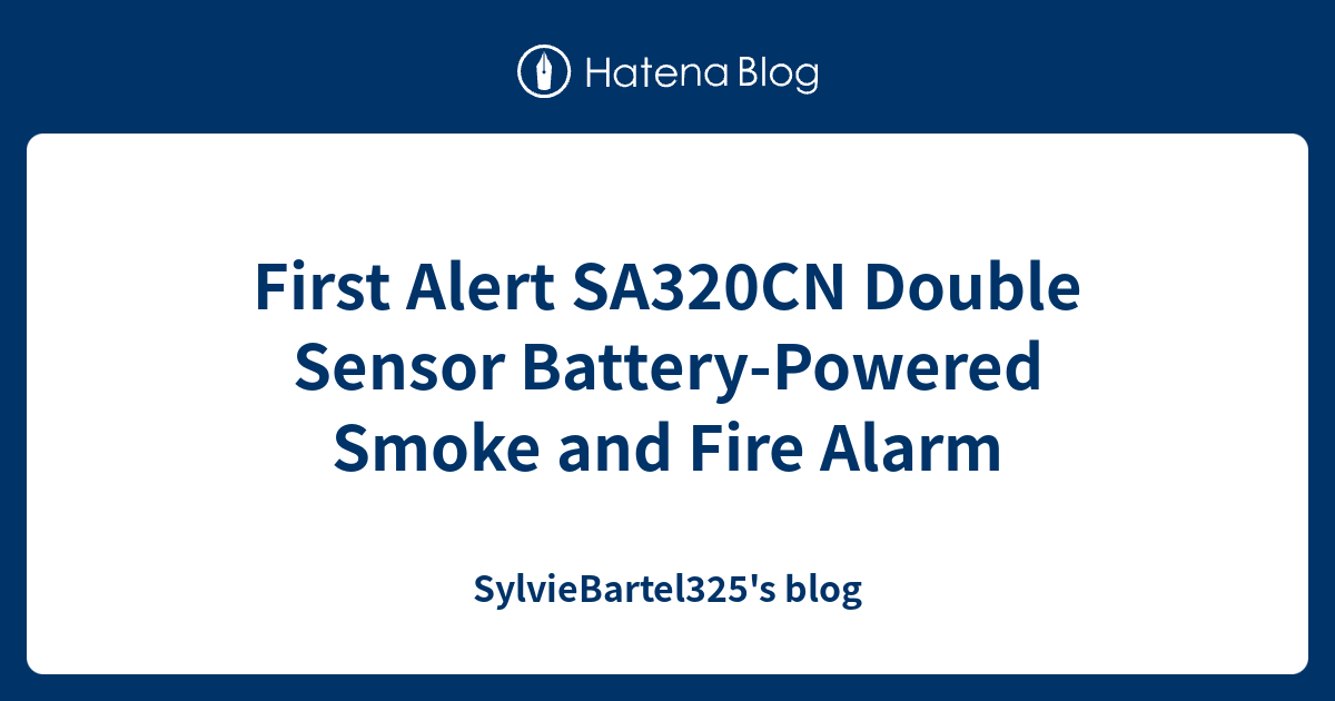 First Alert SA320CN Double Sensor Battery-Powered Smoke and Fire Alarm ...