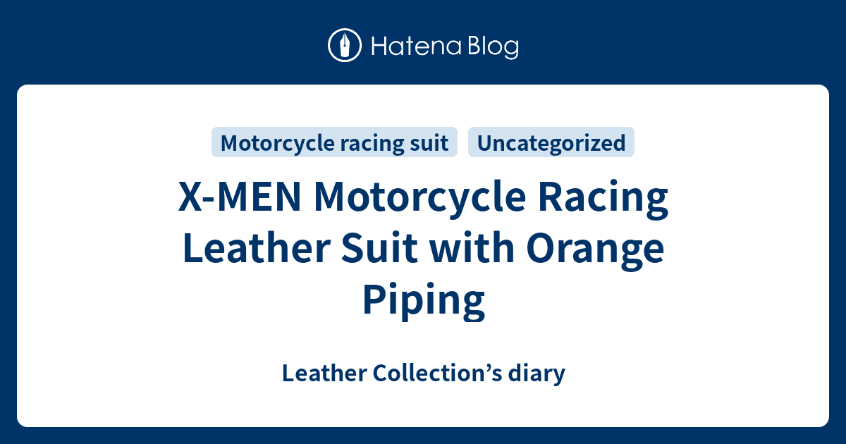 X-MEN Motorcycle Racing Leather Suit with Orange Piping - Leather ...