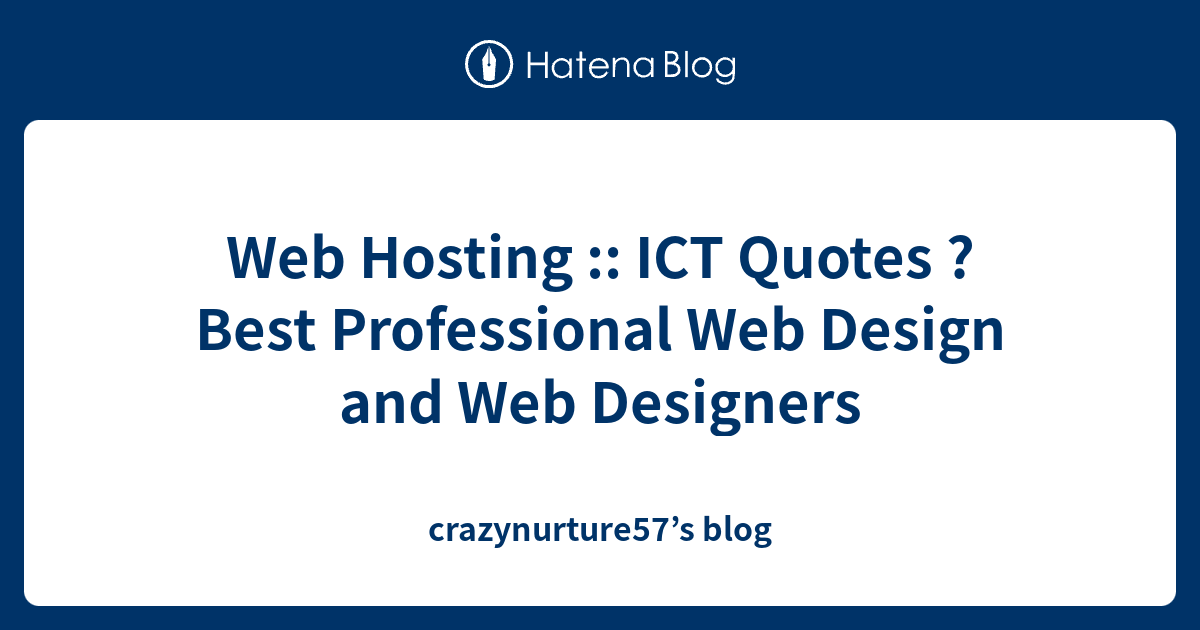 Web Hosting :: ICT Quotes ? Best Professional Web Design and Web ...