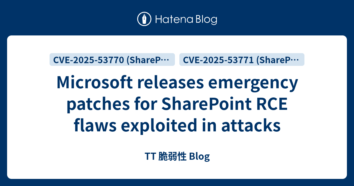 Microsoft releases emergency patches for SharePoint RCE flaws exploited ...