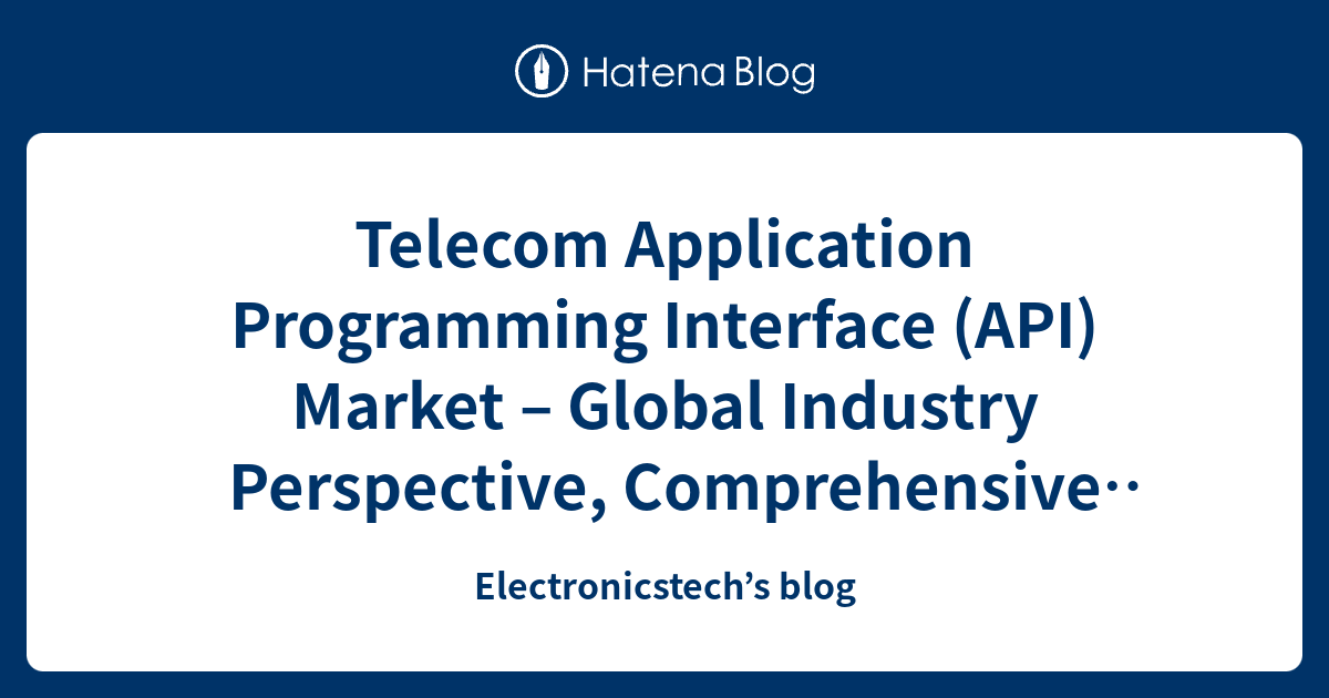 Telecom Application Programming Interface (API) Market – Global ...