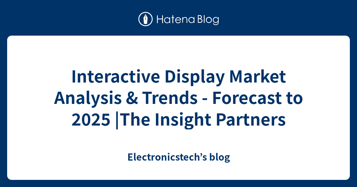Interactive Display Market Analysis & Trends - Forecast to 2025 |The ...