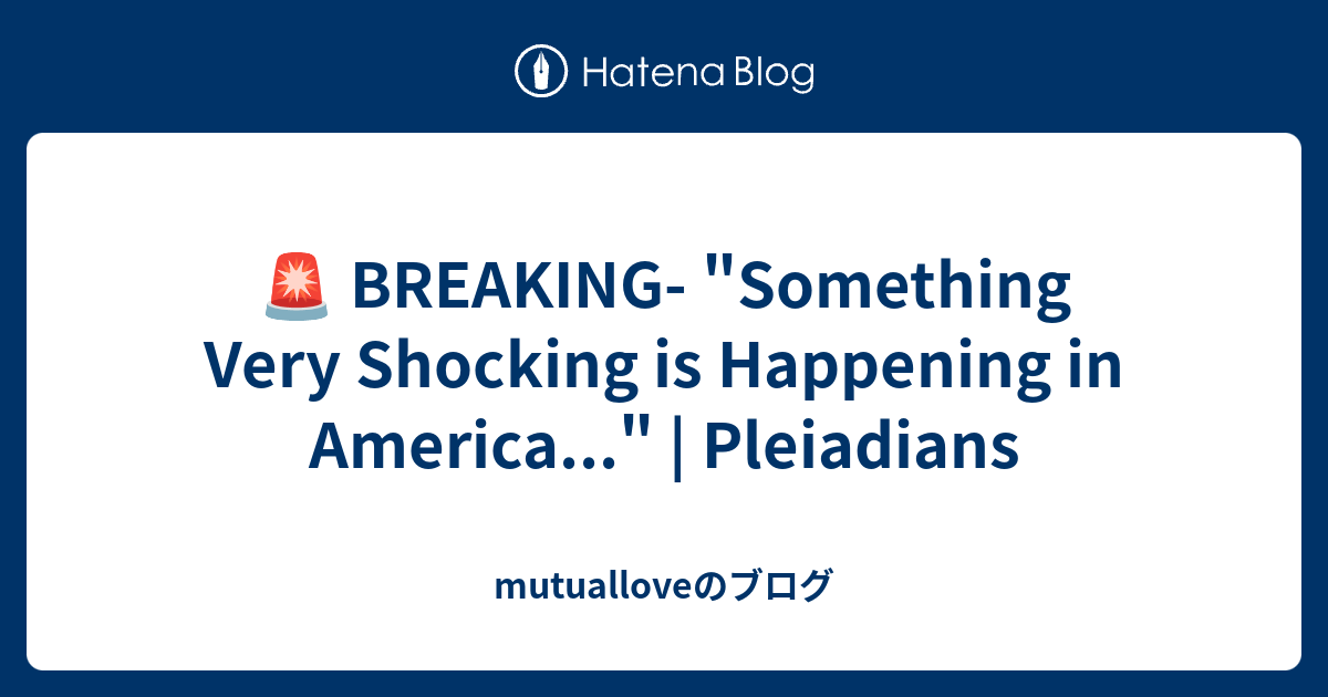 🚨 BREAKING- "Something Very Shocking is Happening in America ...