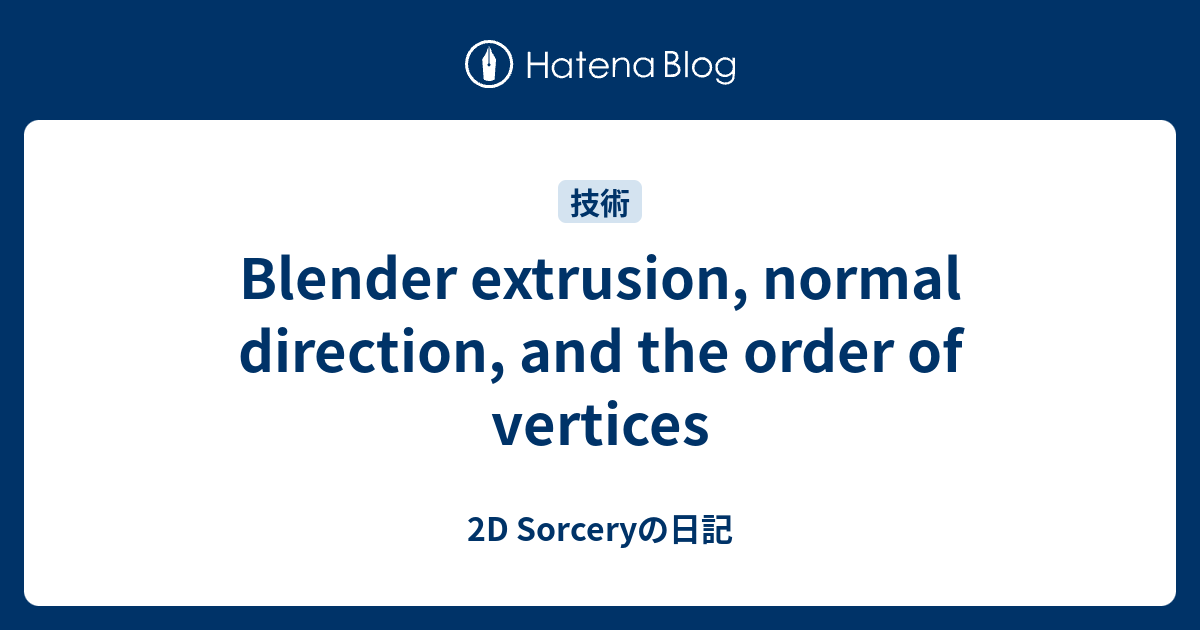 Blender extrusion, normal direction, and the order of vertices - 2D ...