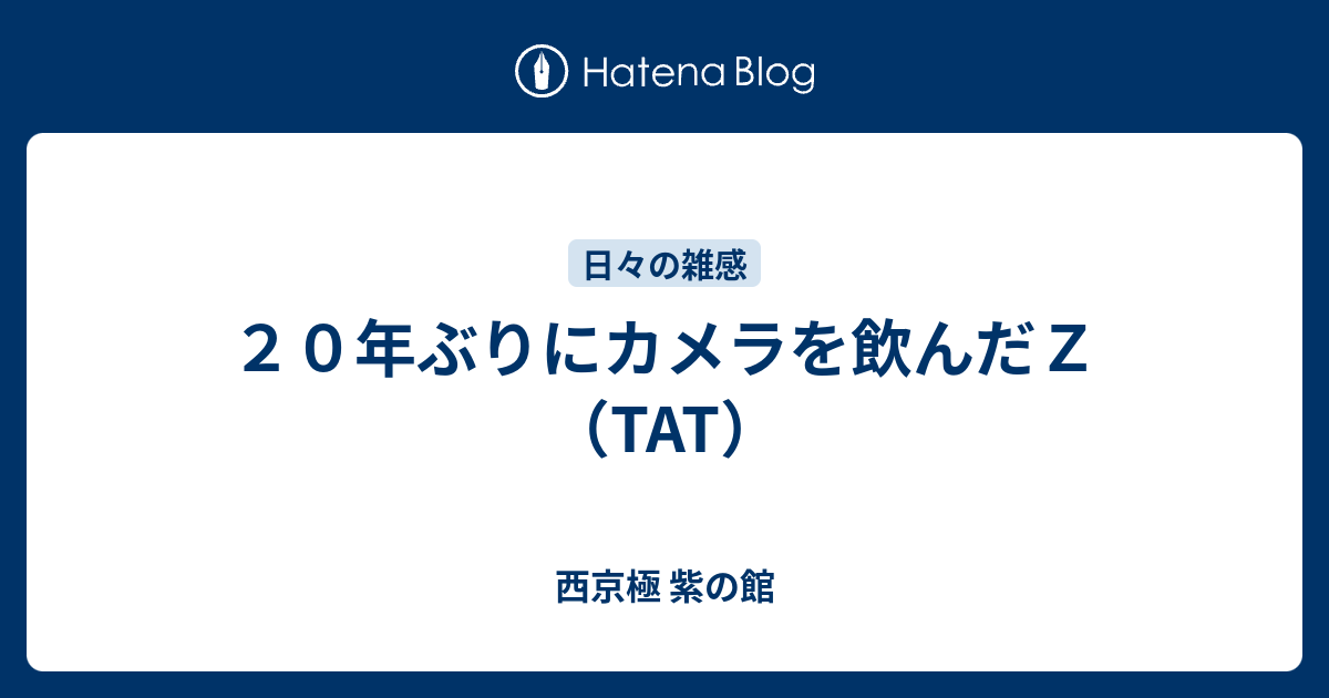 20年ぶりにカメラを飲んだZ（TAT） - 西京極 紫の館