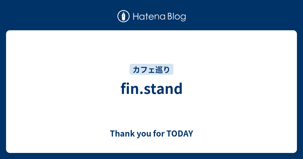 fin.stand - Thank you for TODAY
