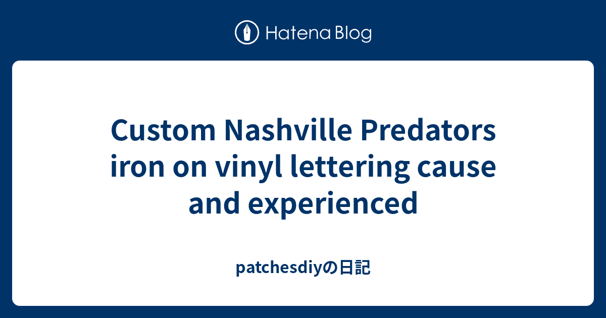 Custom Nashville Predators iron on vinyl lettering cause and ...