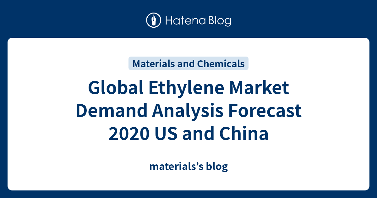 Global Ethylene Market Demand Analysis Forecast 2020 US and China ...