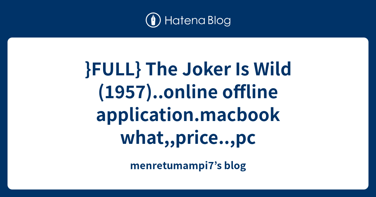 }FULL} The Joker Is Wild (1957)..online offline application.macbook ...
