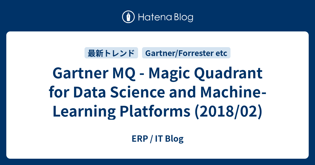 Gartner MQ - Magic Quadrant for Data Science and Machine-Learning ...