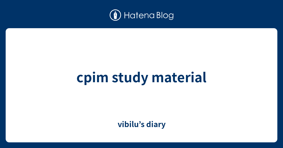 cpim study material - vibilu’s diary