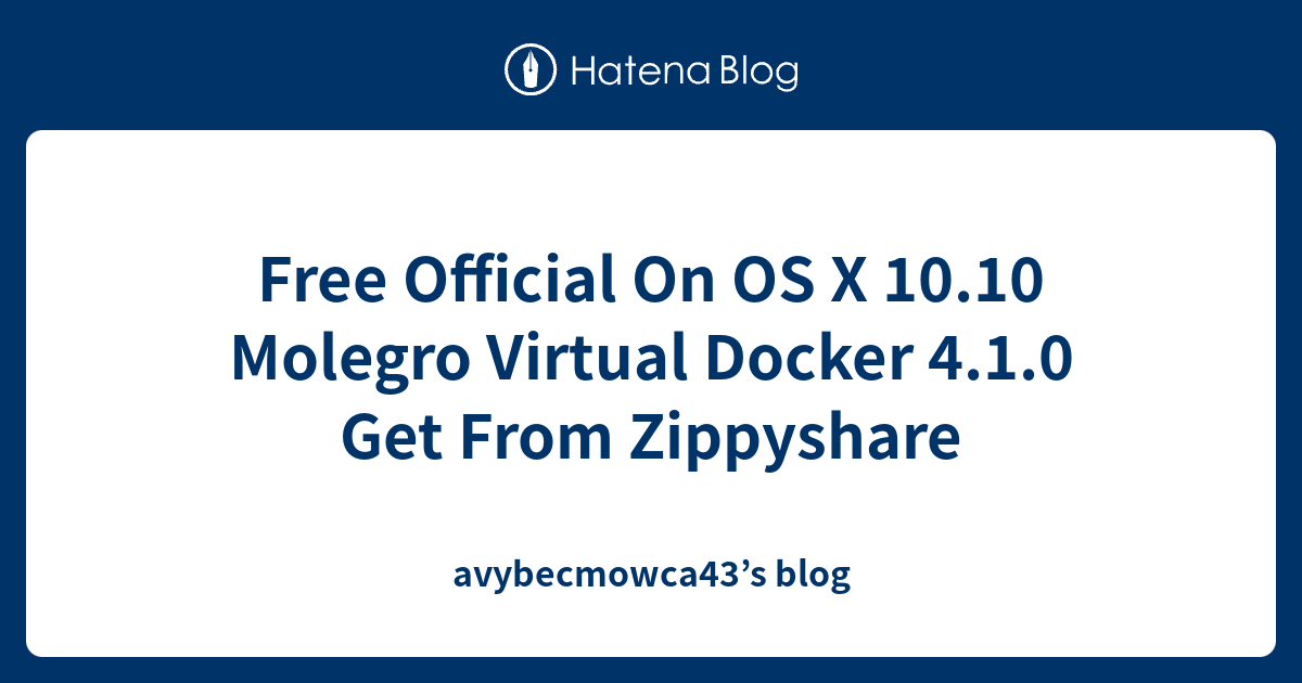 Free Official On OS X 10.10 Molegro Virtual Docker 4.1.0 Get From ...
