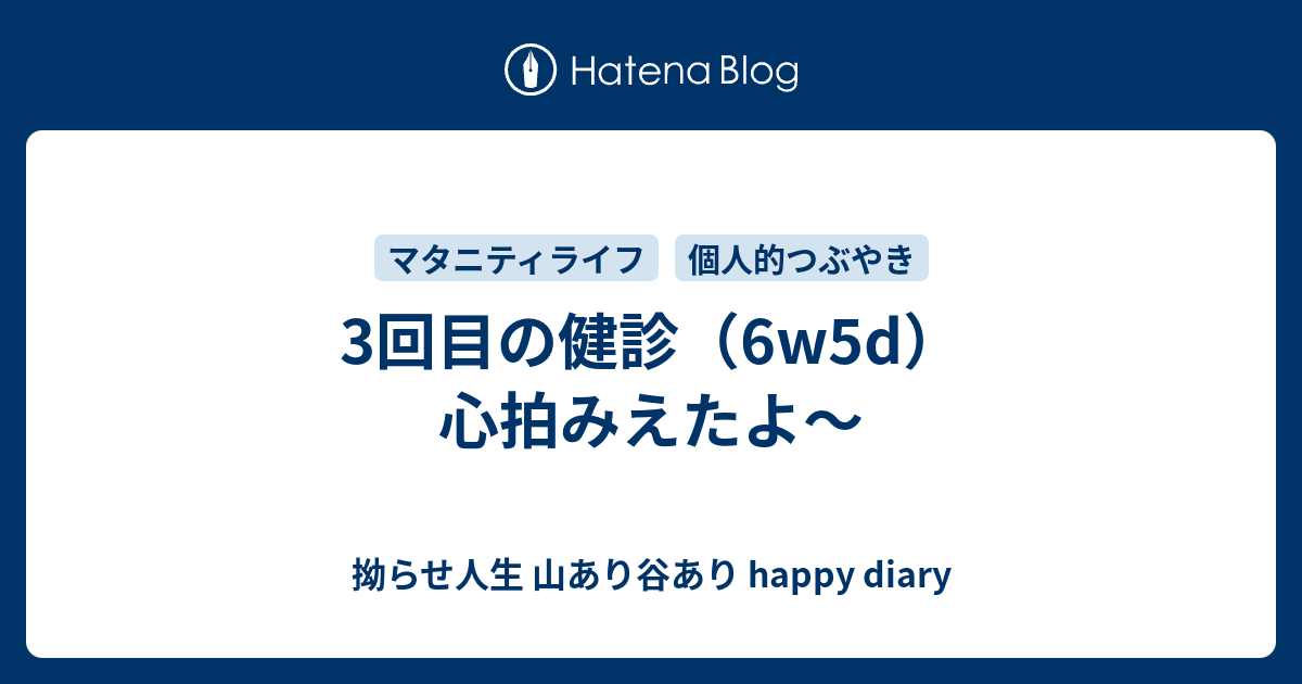 3回目の健診（6w5d）心拍みえたよ〜 - 拗らせ人生 山あり谷あり happy diary
