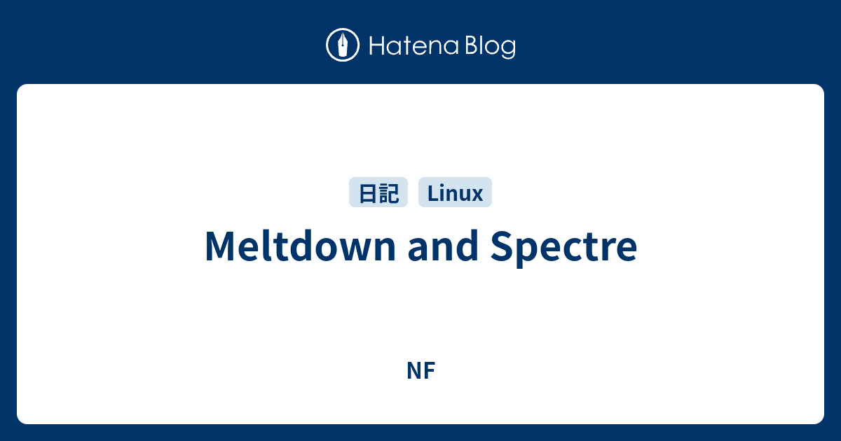 Meltdown and Spectre - NF