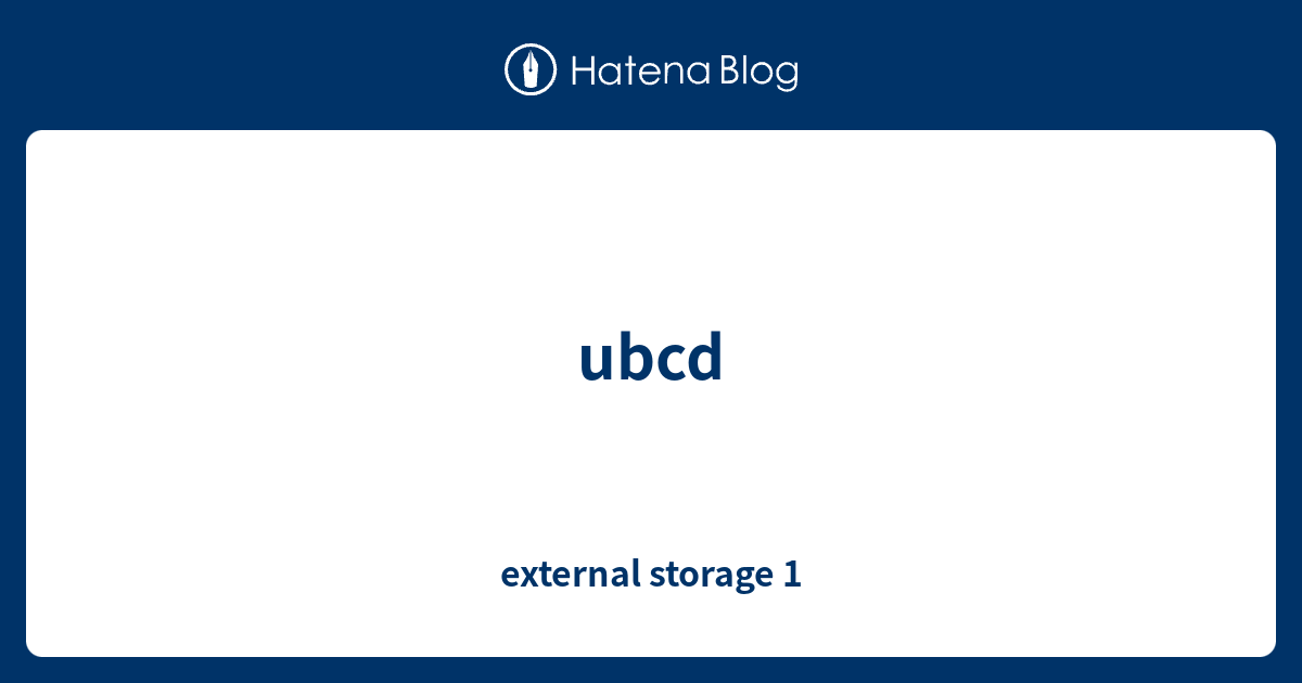 ubcd - external storage 1