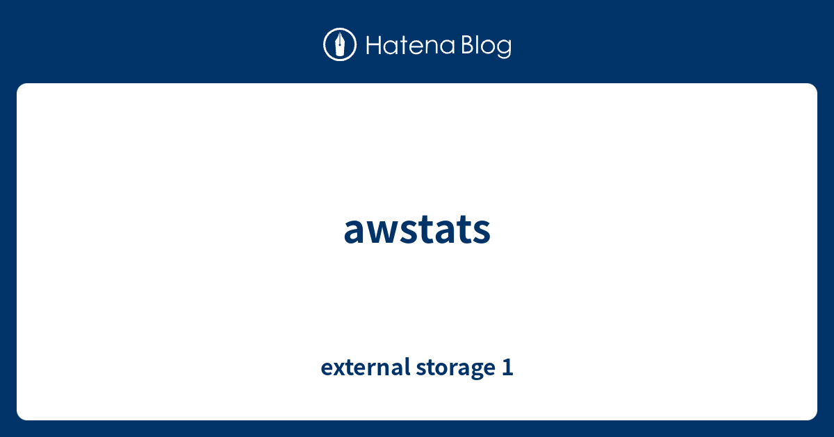 awstats - external storage 1