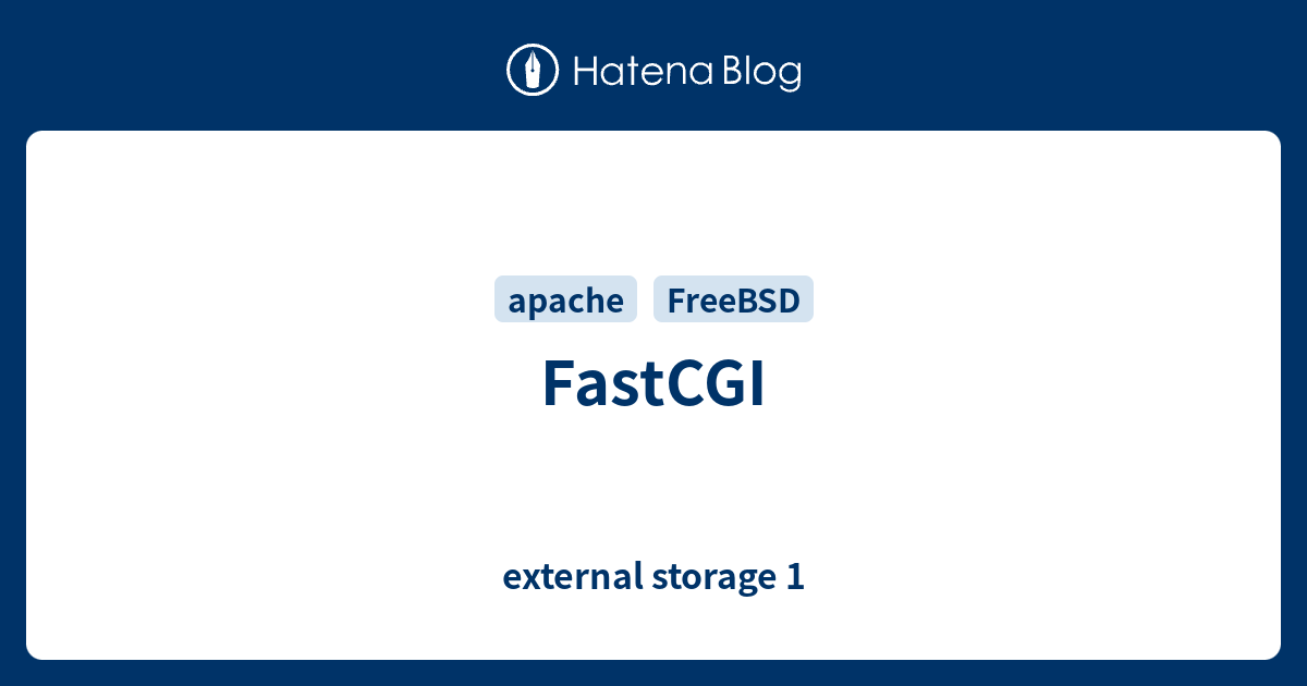 FastCGI - external storage 1